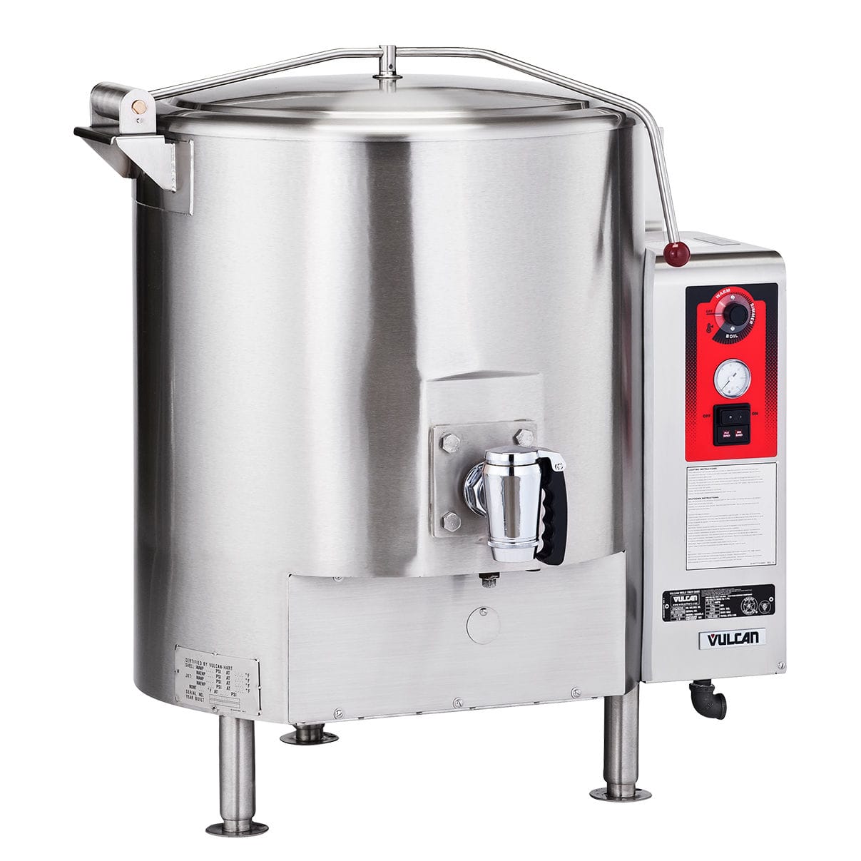 Electric boiling pan - GL80E - VULCAN - steam / floor-mounted / commercial