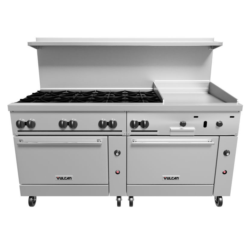 Gas range cooker - 72CC-8B24GT - VULCAN - commercial / 8 burner / 2 oven