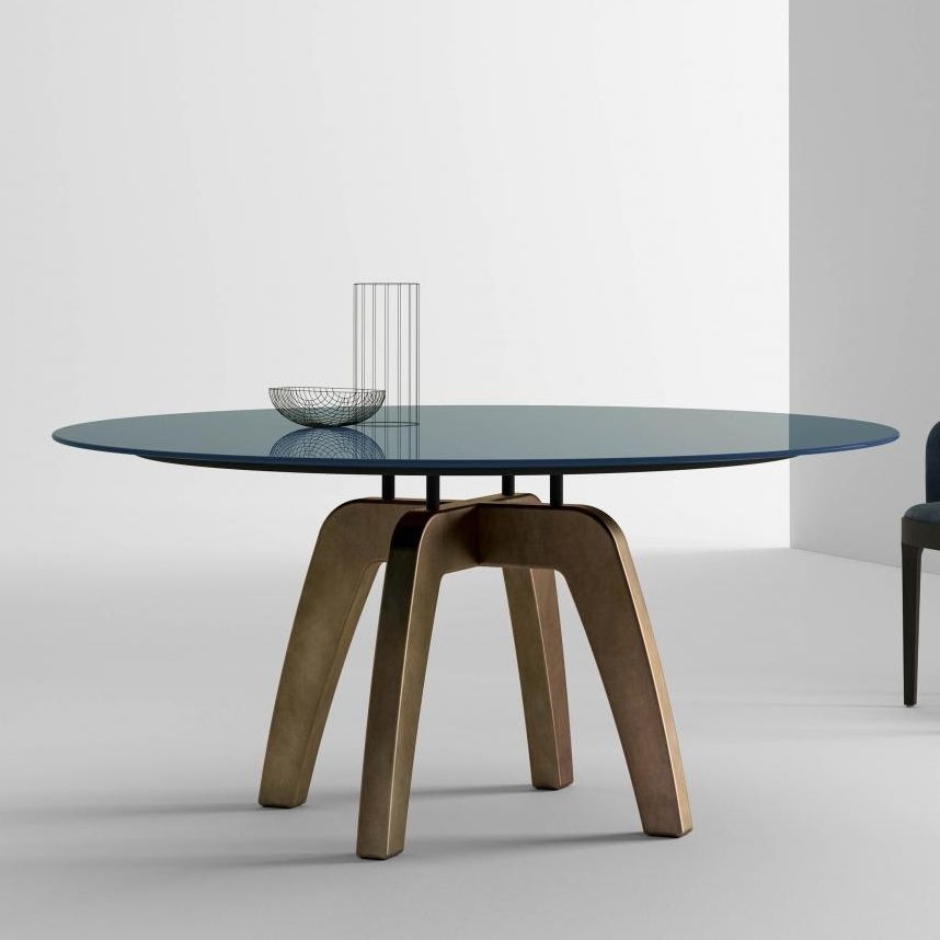 Contemporary table - Feel - LAURAMERONI - lacquered wood / marble ...