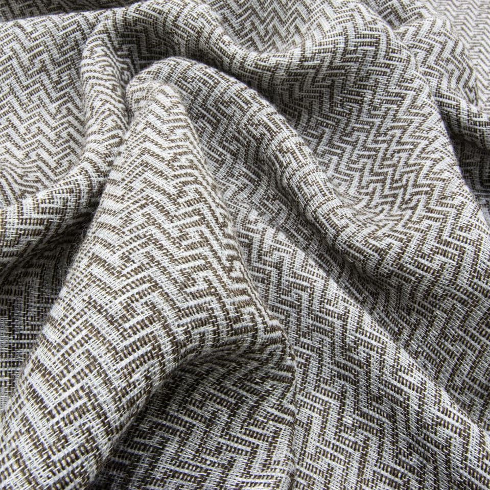 Curtain fabric - LABYRINTH - Fischbacher 1819 - patterned / linen / acrylic