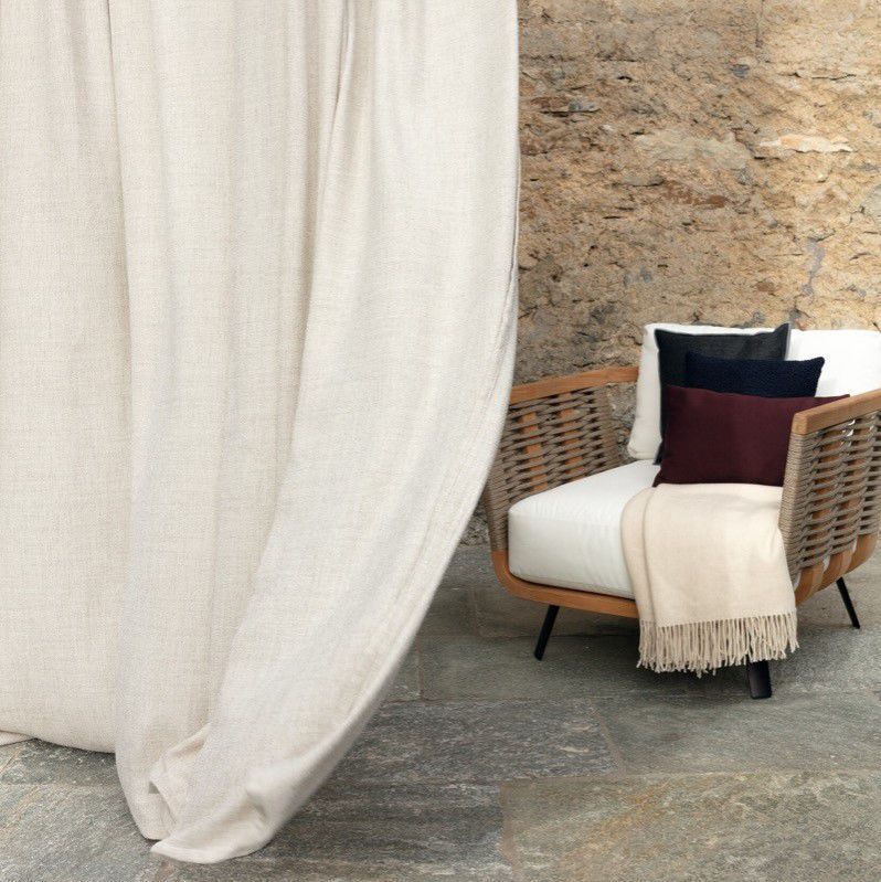 Curtain fabric - ALBULA - Fischbacher 1819 - plain / polyester ...