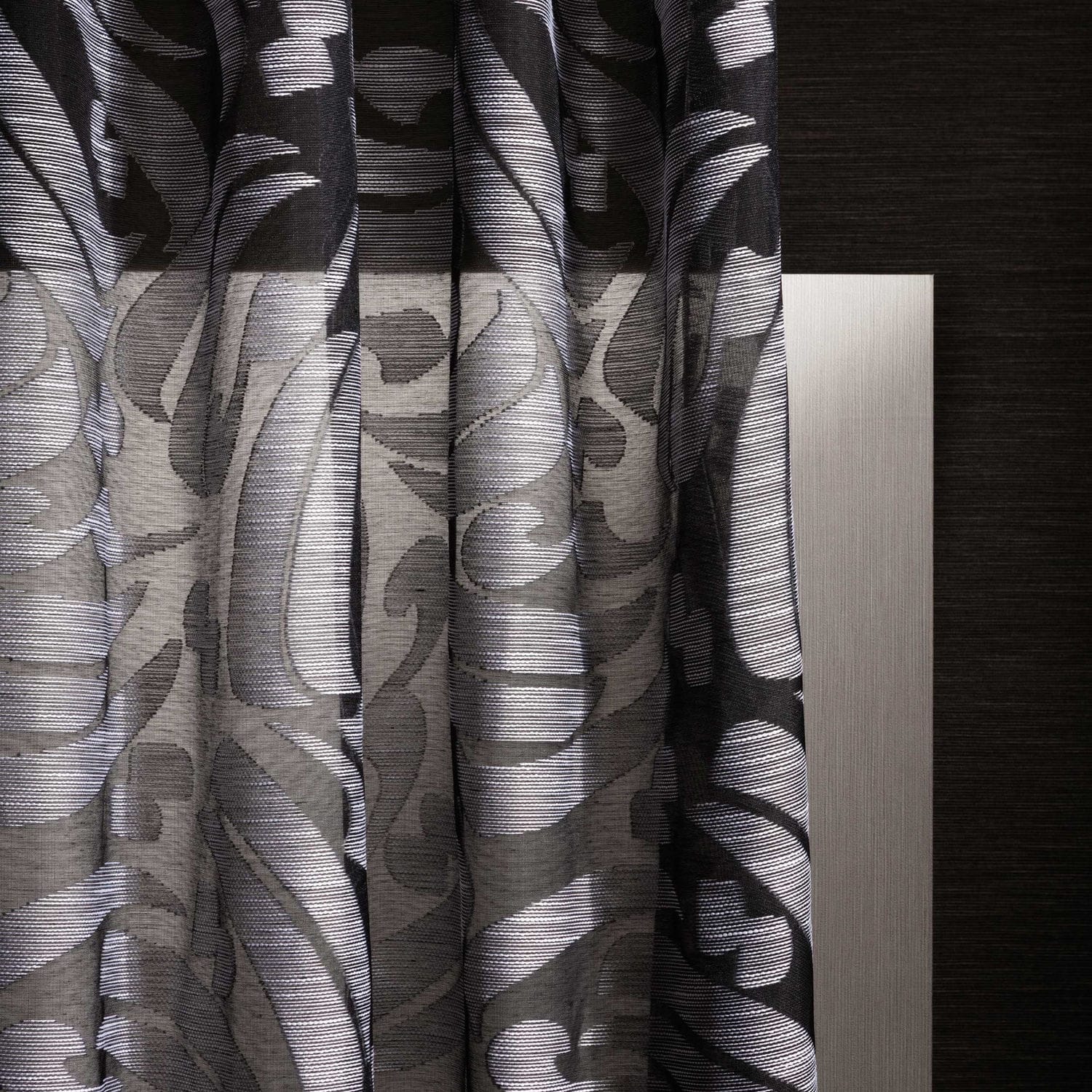 Patterned sheer curtain fabric - AFSUN - Fischbacher 1819 - Trevira CS ...