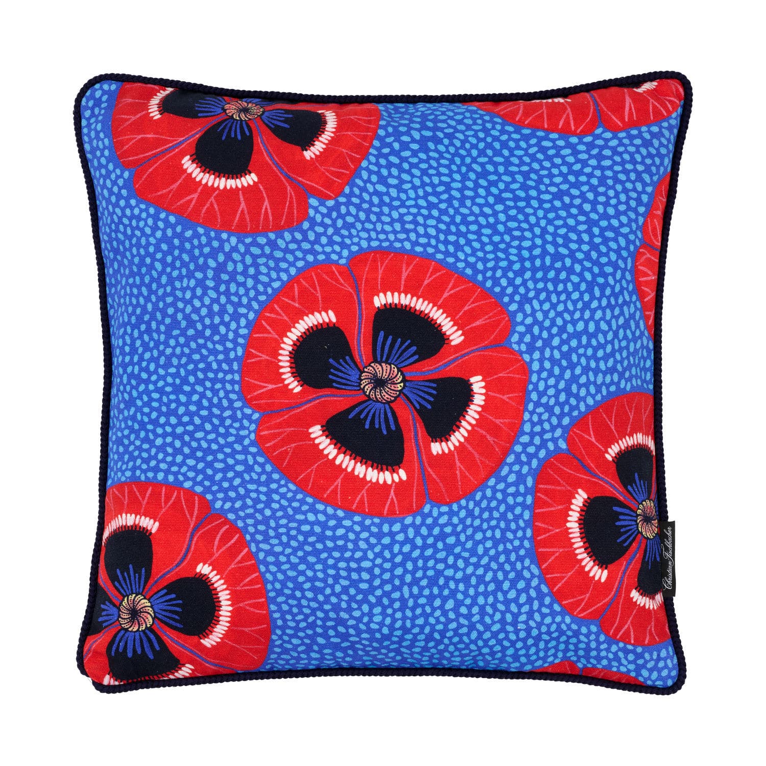 Square cushion - POPPY - Fischbacher 1819 - floral / home / cotton