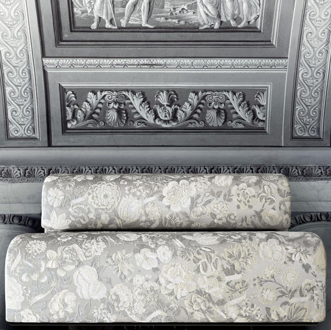 Upholstery fabric - ROUSSEAU - Rubelli - floral pattern / cotton / linen