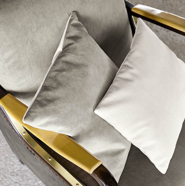 Upholstery fabric - KINGHAM - CHIVASSO - plain / velvet / polyester