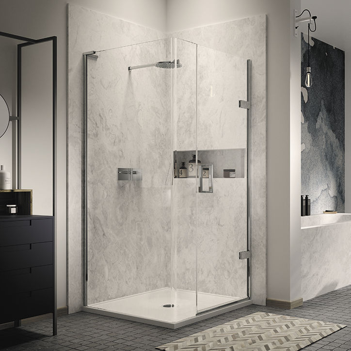 Swing shower screen - EWCL - matki showering - curved / corner ...