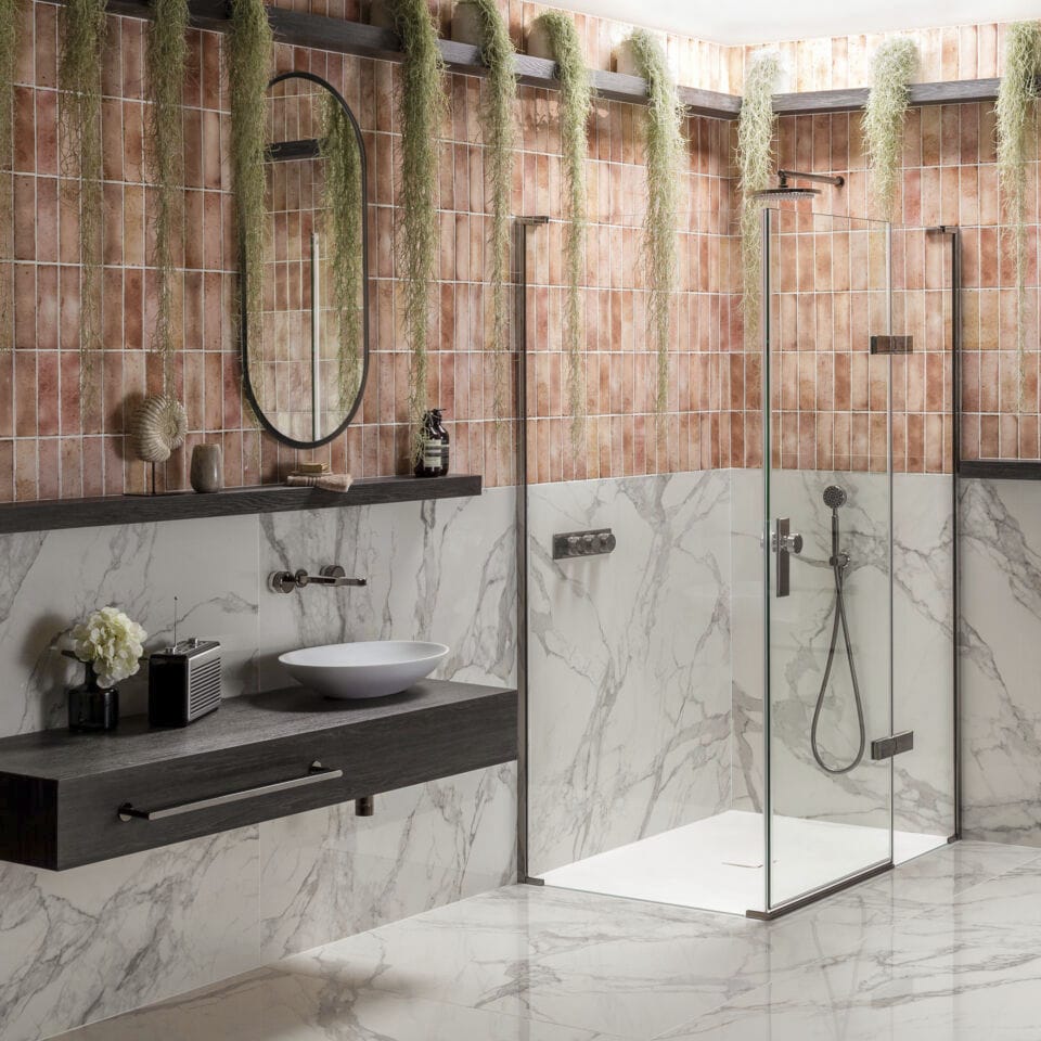 Glass shower enclosure - EPHC - matki showering - folding / corner / home