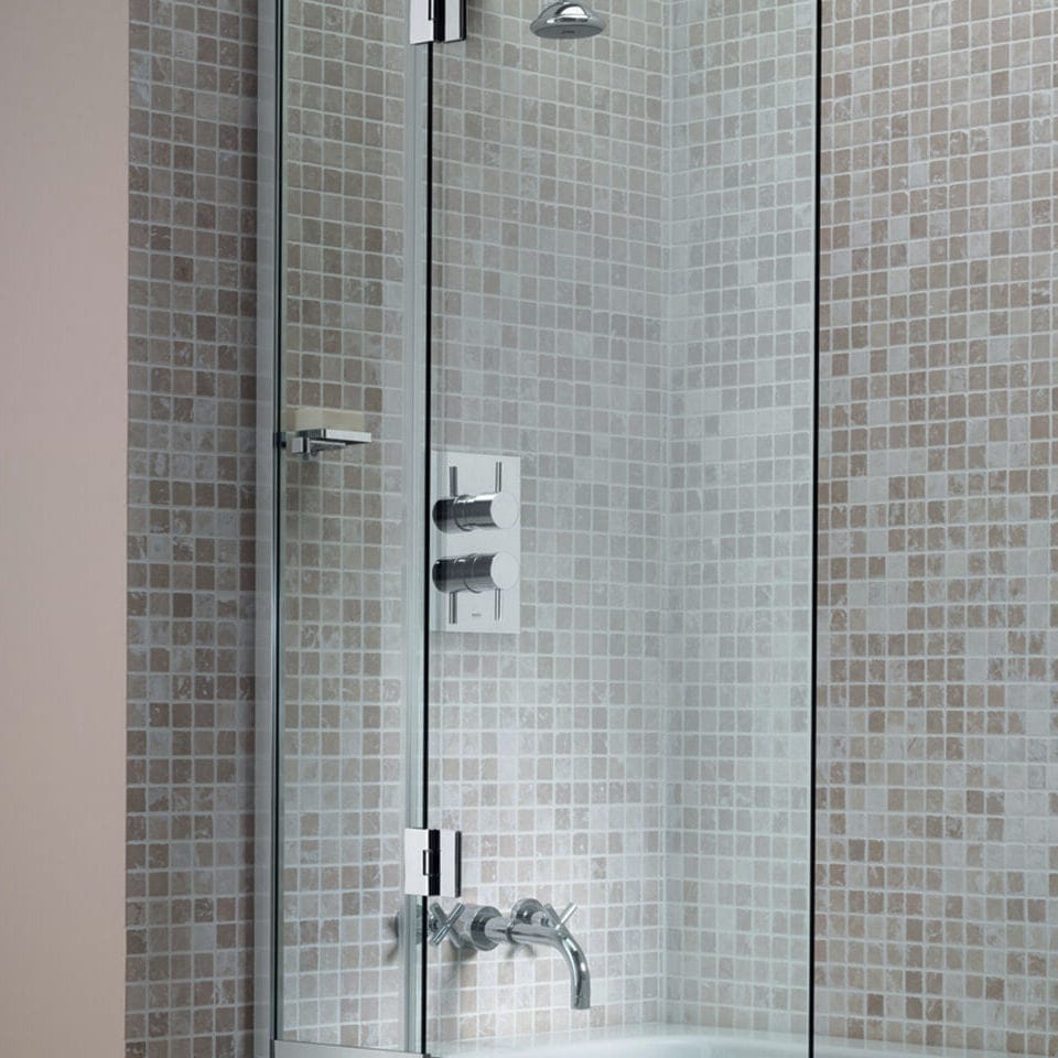 Folding bath screen - LCB - matki showering - reversible / tempered ...