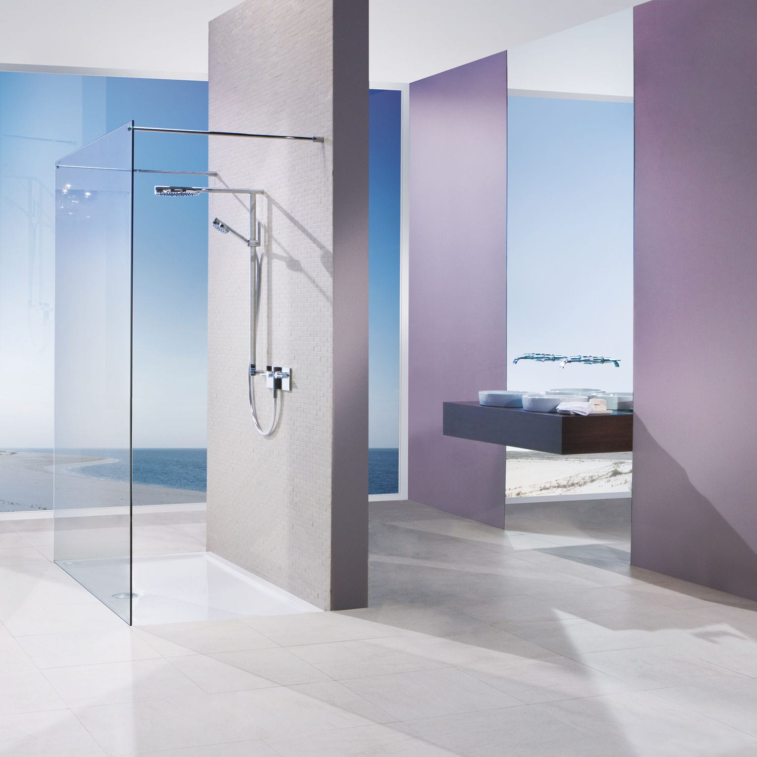 Fixed shower screen - EWP - matki showering