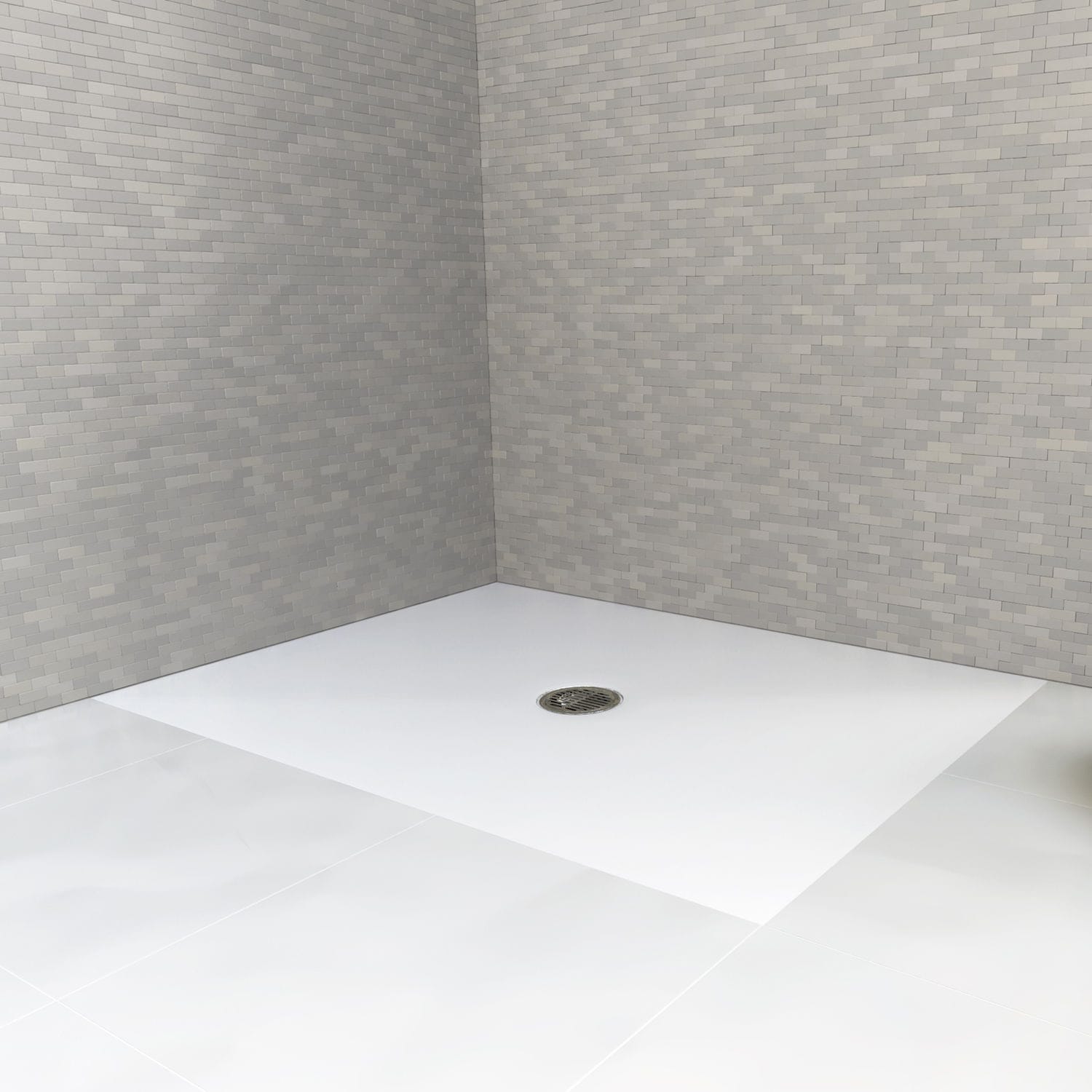 Rectangular shower base - FL - matki showering - recessed / acrylic ...