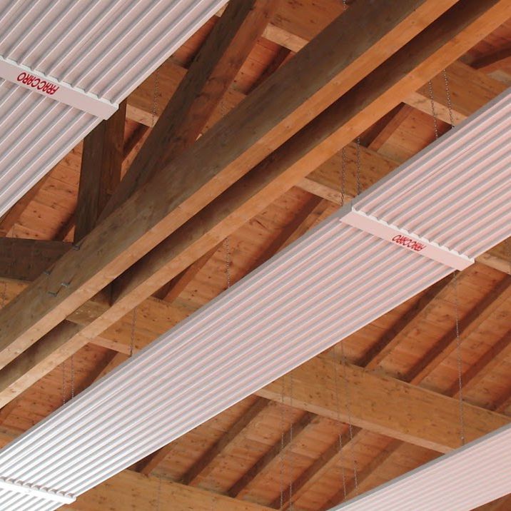 Electric radiant panel - WATERSTRIP - FRACCARO - ceiling-mounted / white