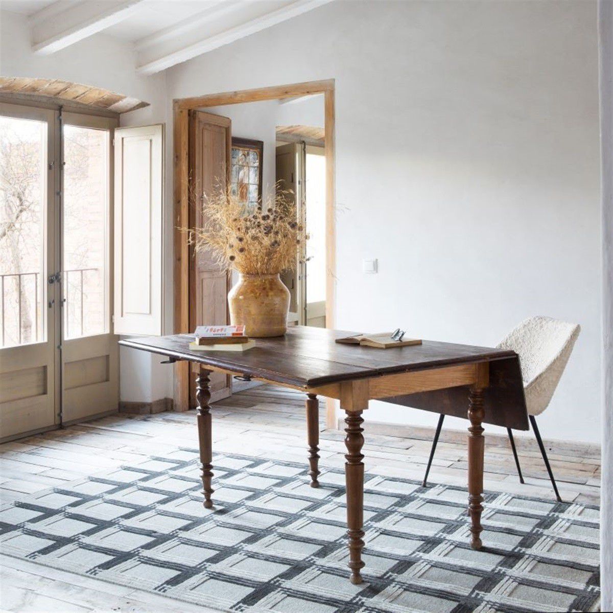 Contemporary rug - MASAI CHECKS - GANCEDO - geometric pattern / wool ...