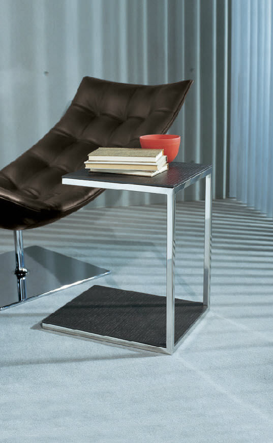 Contemporary side table - METRO - CasaDesùs - metal / oak / rectangular