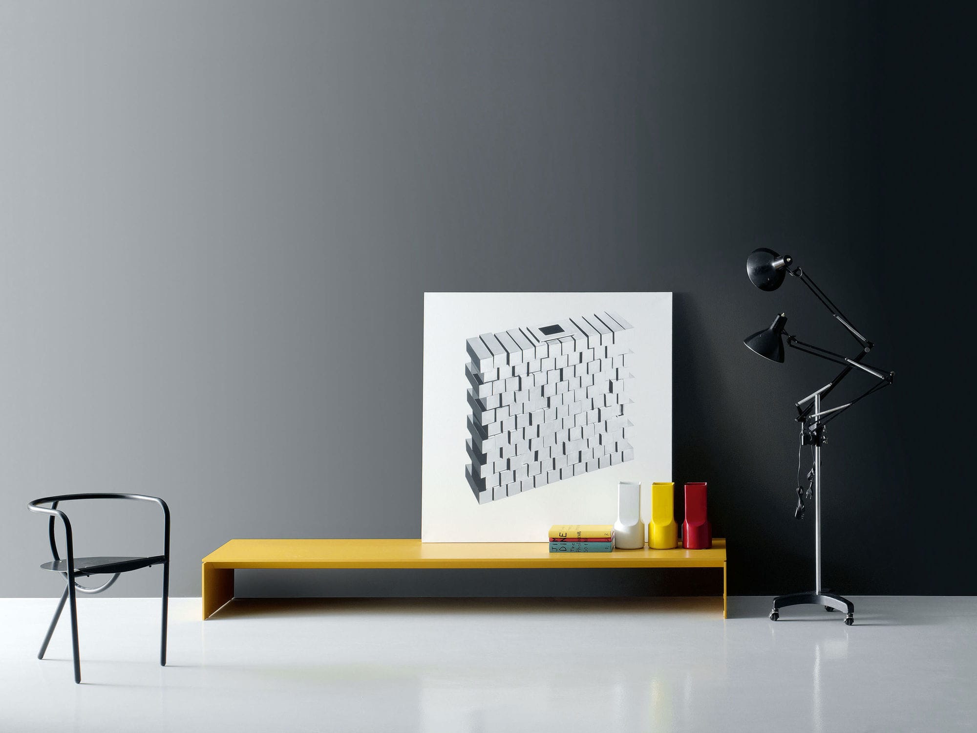 Contemporary bench - MODERN LIGHT - Porro - MDF / metal / by Piero Lissoni