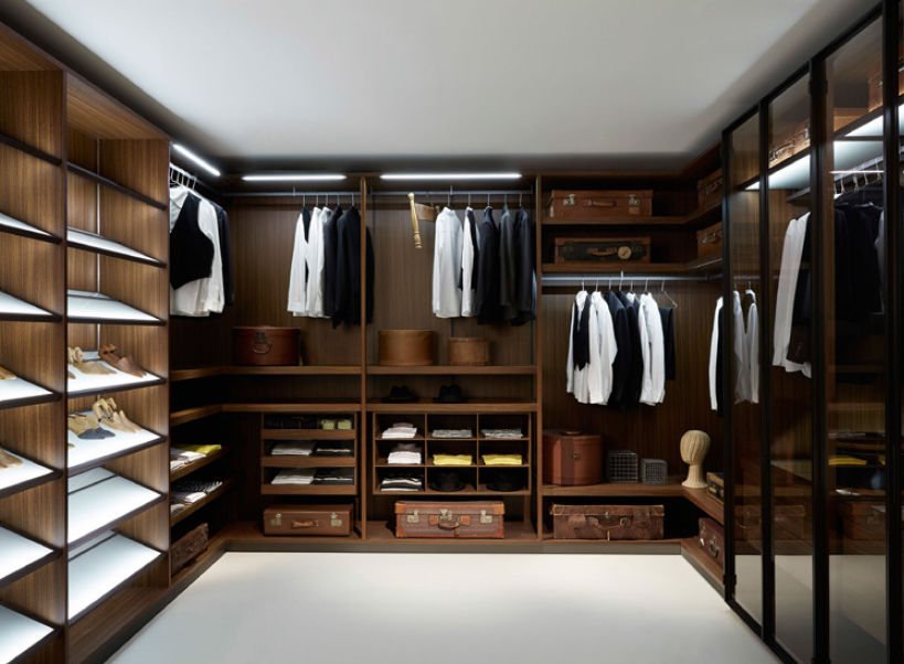 Modular walk-in wardrobe - INTERNAL EQUIPMENT - Porro - contemporary ...