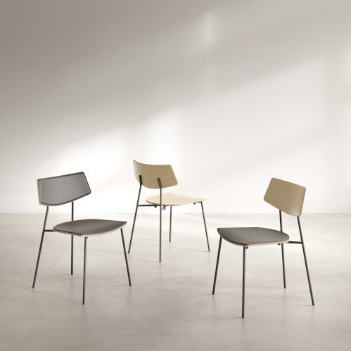 Contemporary chair - LISE - Sellex - indoor / fabric / oak