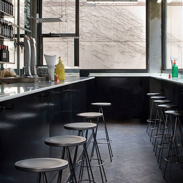 Contemporary bar stool - NUTA - Mobles 114 editions - polyurethane ...