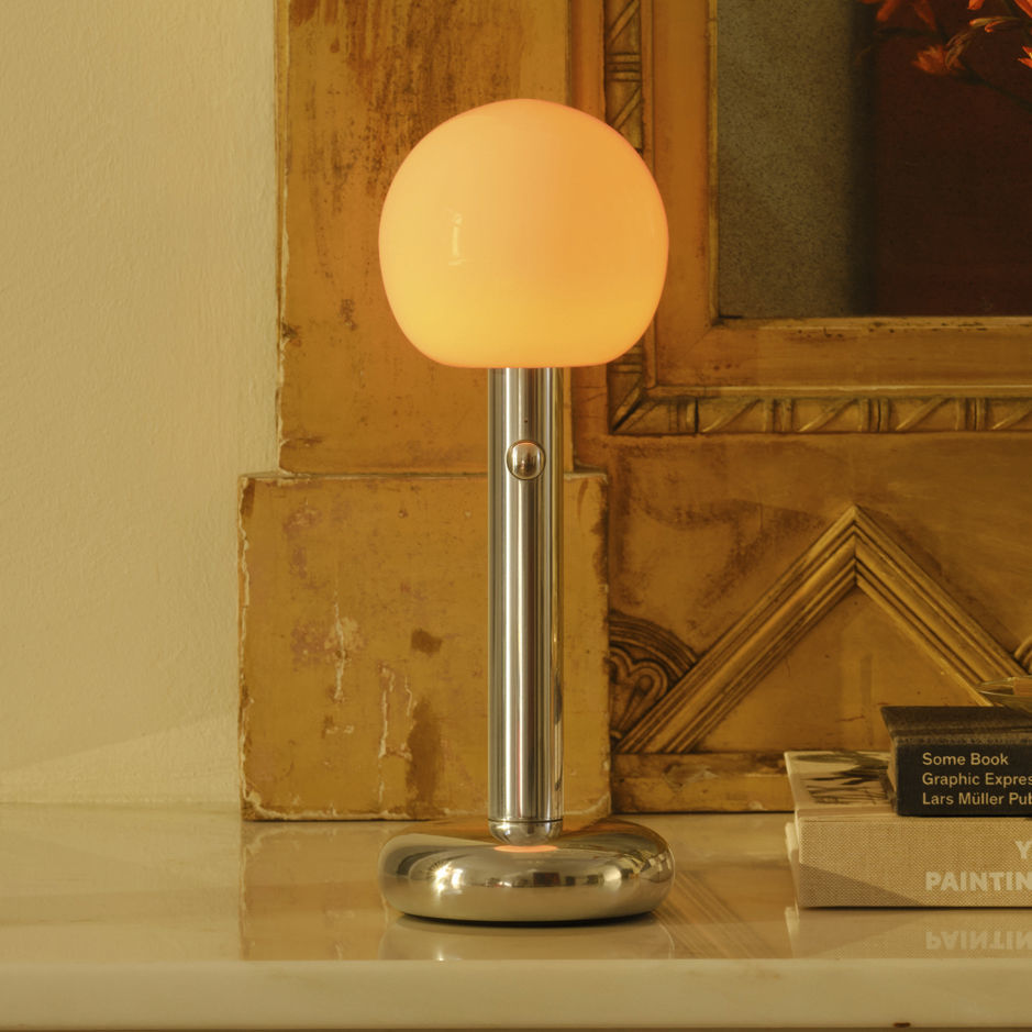 Table lamp - Fire - GRAU - portable / aluminum / contemporary