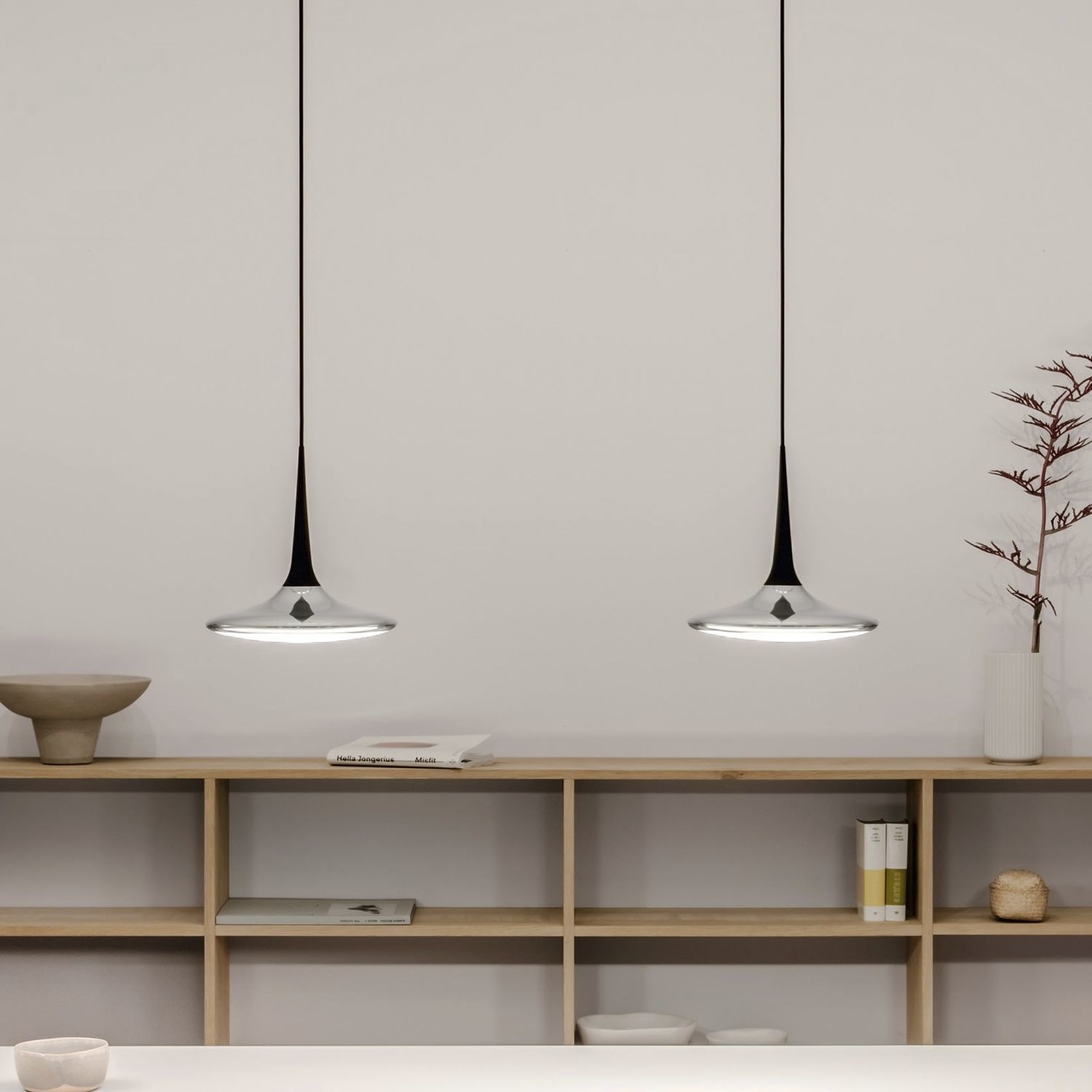 Pendant lamp - Falling Leaf - GRAU - aluminum / contemporary / corded