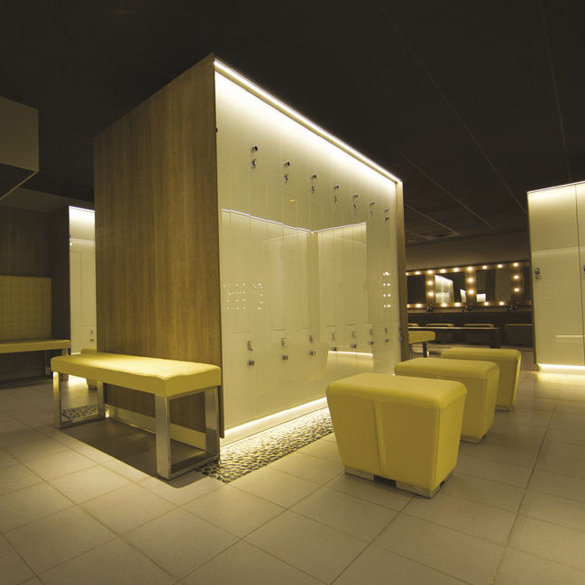 Tempered glass locker - GEKIPS - for public building / for sports ...