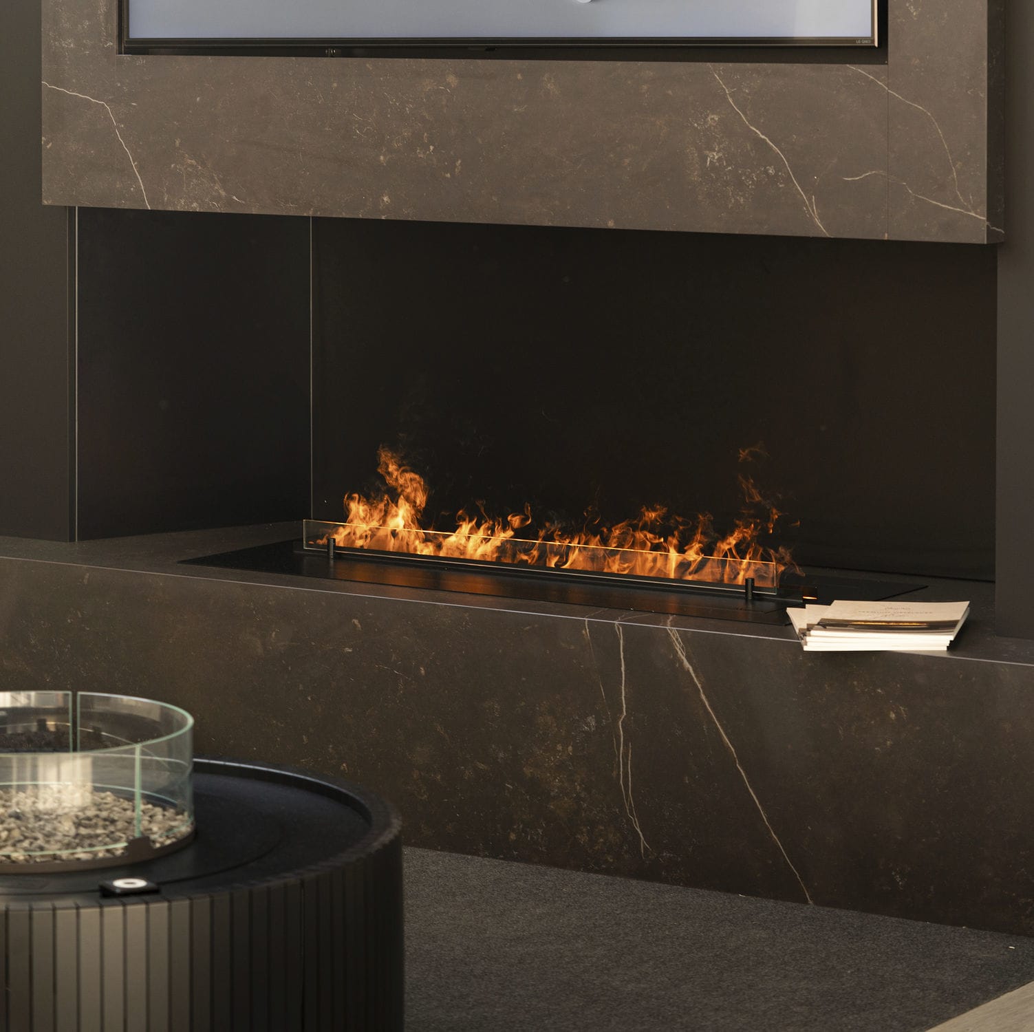 Electric fireplace insert - COOL FLAME 500 - 2000 - Planika - steel / contemporary
