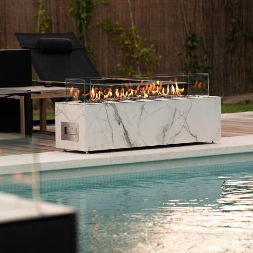 Gas fireplace - Galaxy - Planika - free-standing / free-standing / outdoor
