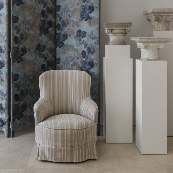 Upholstery fabric - GENTRY : ETIQUETTE 0X - LIZZO - striped / cotton ...