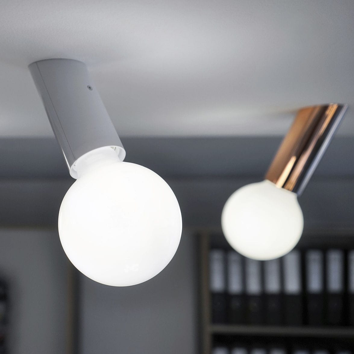 Original design ceiling light - DNA EASY - next - round / ABS / halogen