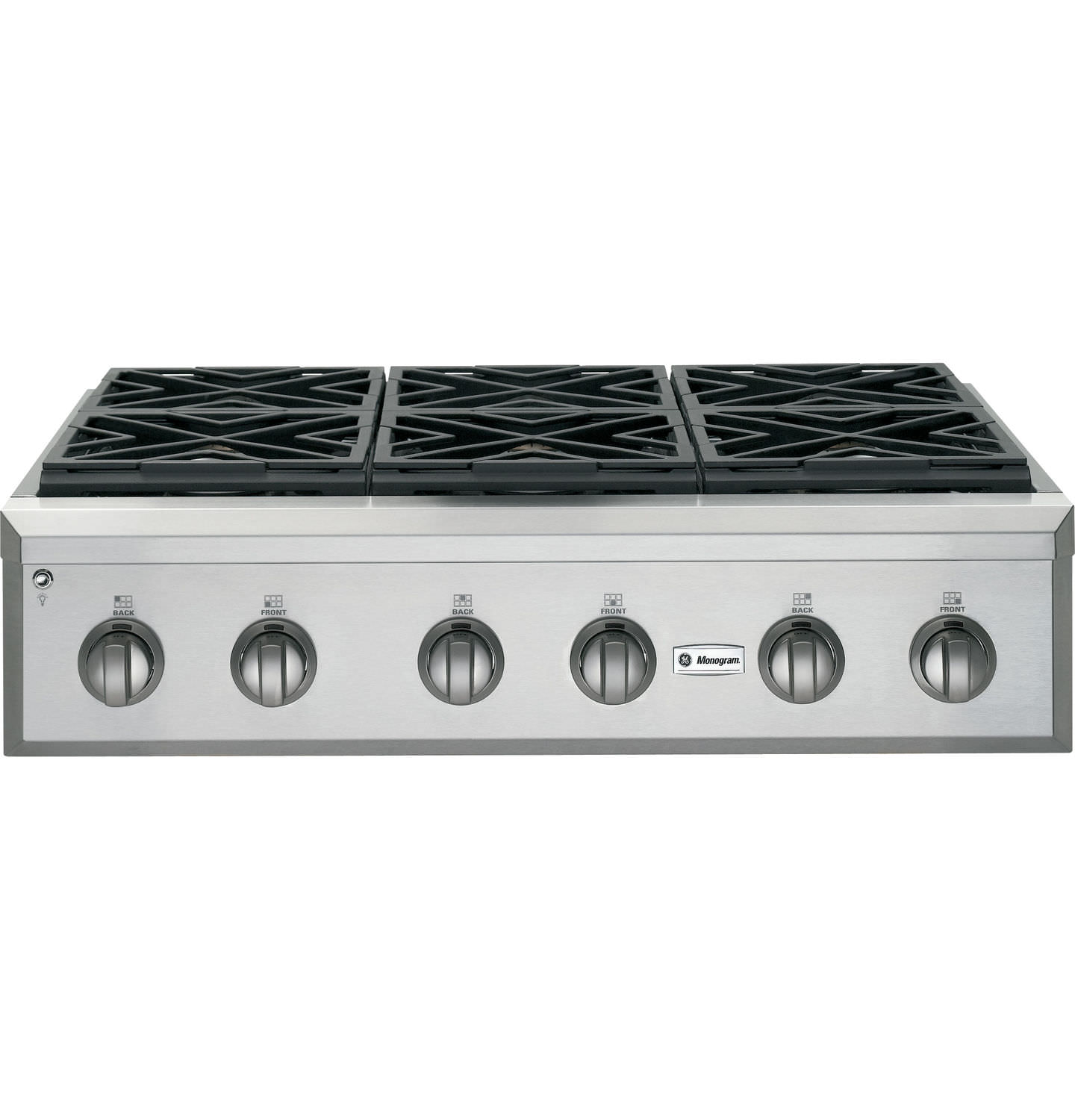 Gas cooktop - ZGU366NPSS - Monogram - commercial / 6 burner / built-in