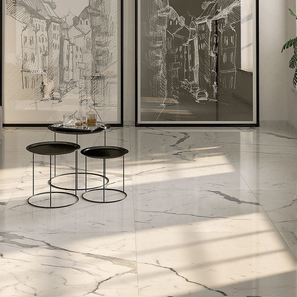Marble stone slab - STATUARIO FURRER - FURRER - for floor / for ...
