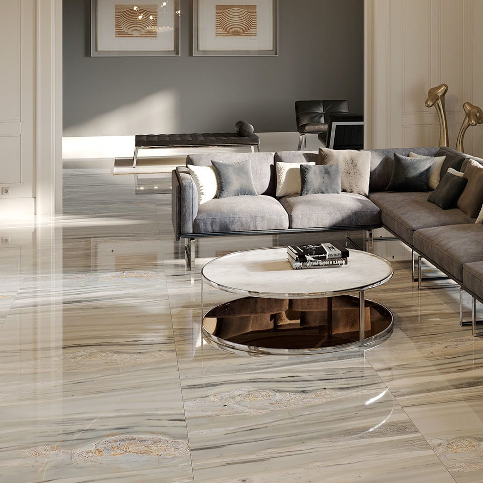 Onyx stone slab - JUPITER - FURRER - for floor / for interior / high-gloss