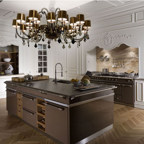 Traditional kitchen - FLORAL - L'OTTOCENTO - lacquered wood / island ...