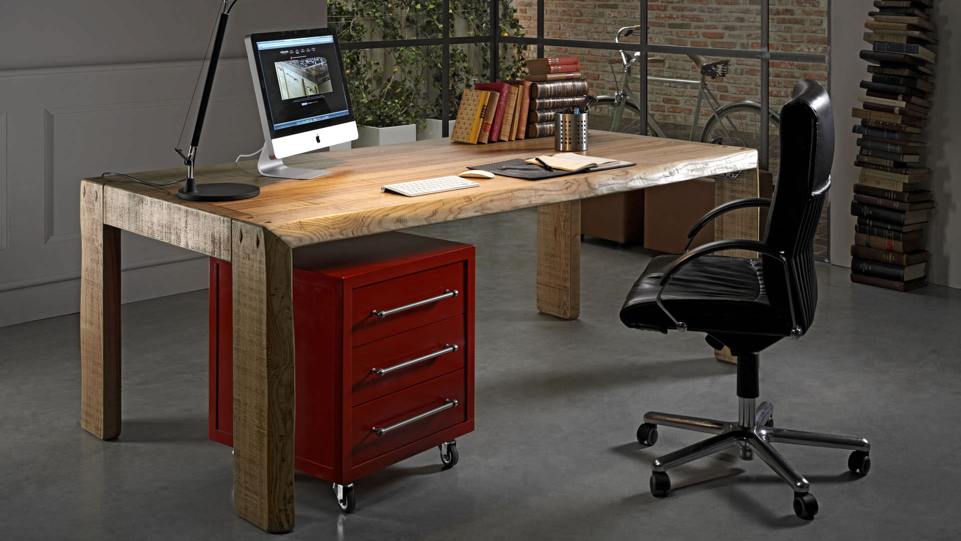Contemporary desk - ONE - L'OTTOCENTO - wooden / commercial