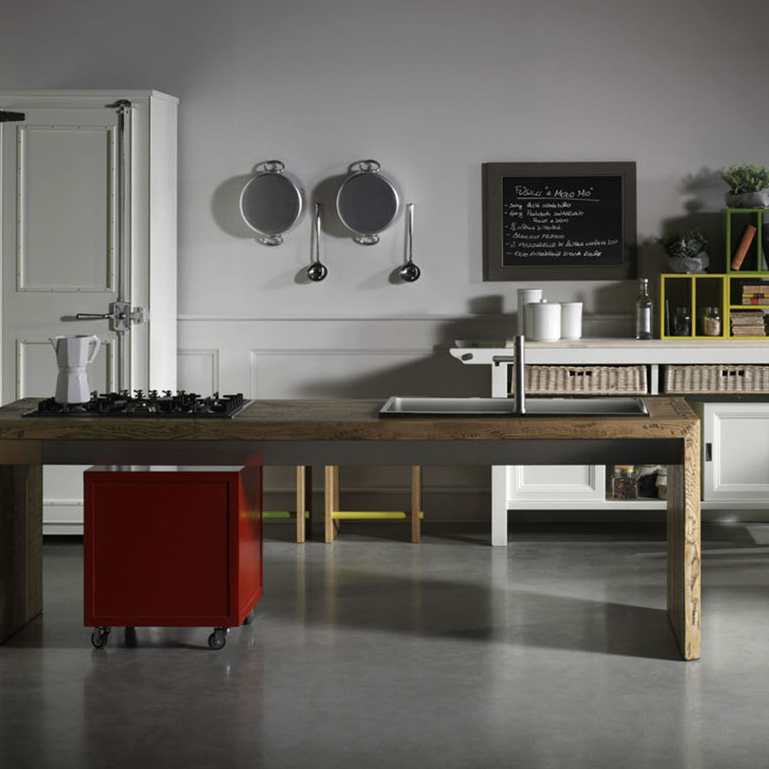 Solid wood countertop - WORKSTATION - L'OTTOCENTO - kitchen