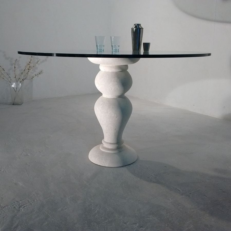 Traditional dining table - 700 - stonebreakers - crystal / stone base ...