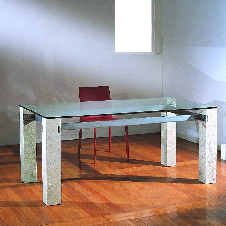 Contemporary dining table - Ulisse - stonebreakers - crystal / stone ...