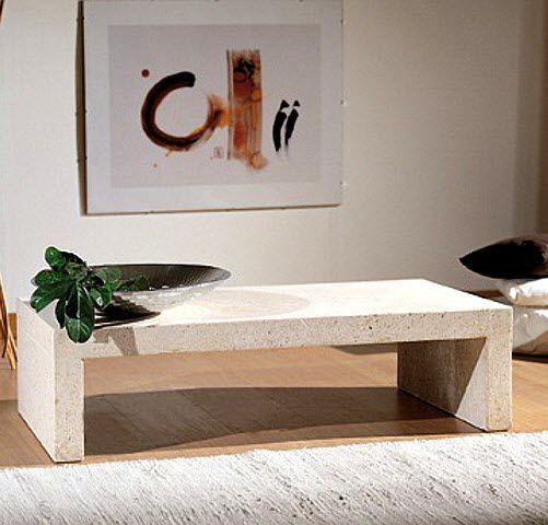 Contemporary coffee table - Taj - stonebreakers - stone / stone base ...