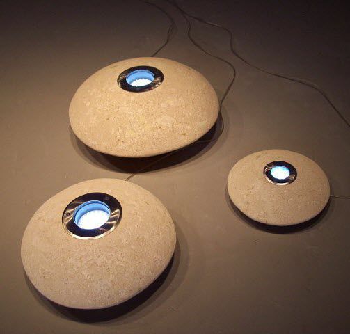 Floor lamp - uFo LeD - stonebreakers - natural stone / contemporary ...