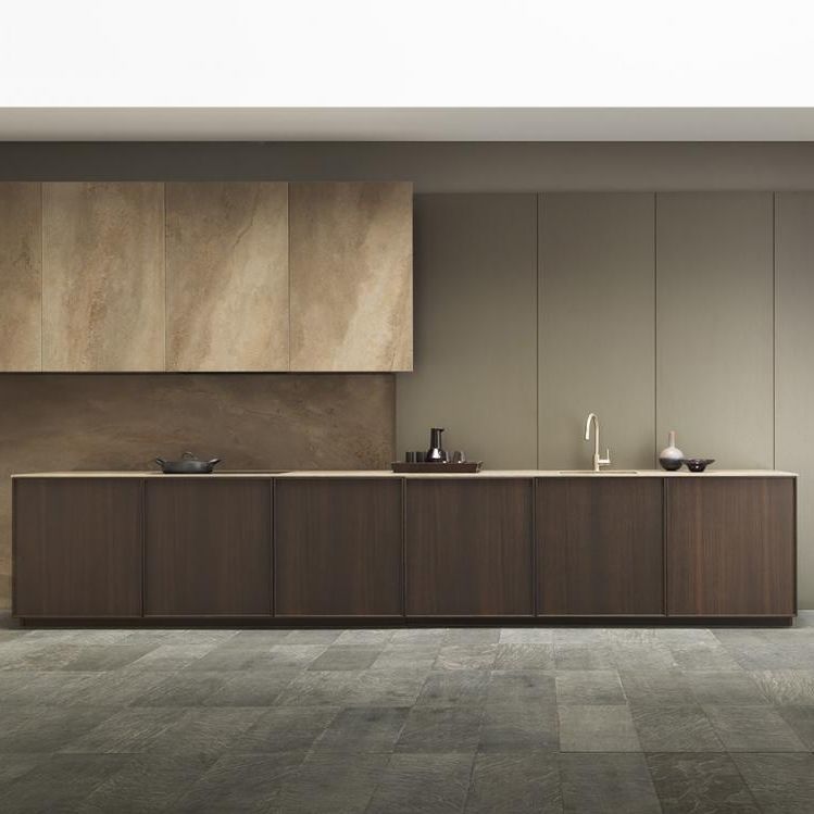 Contemporary kitchen - FRAME - MODULNOVA - wooden / Fenix NTM® / laminate