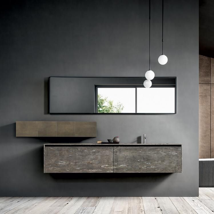 Wall-hung washbasin cabinet - BLADE LAB - MODULNOVA - stone ...