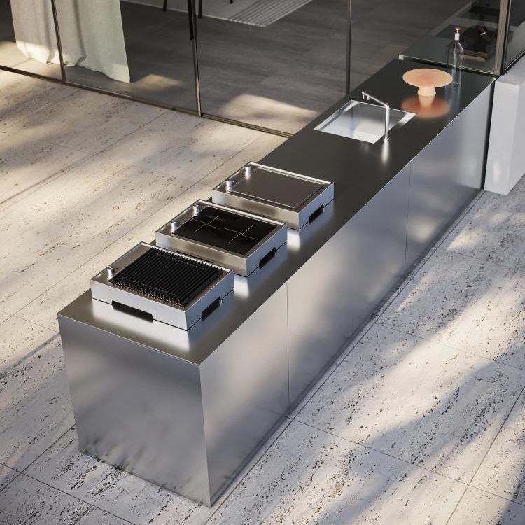 Outdoor kitchen - PROJECT 03 - MODULNOVA - contemporary / stainless ...