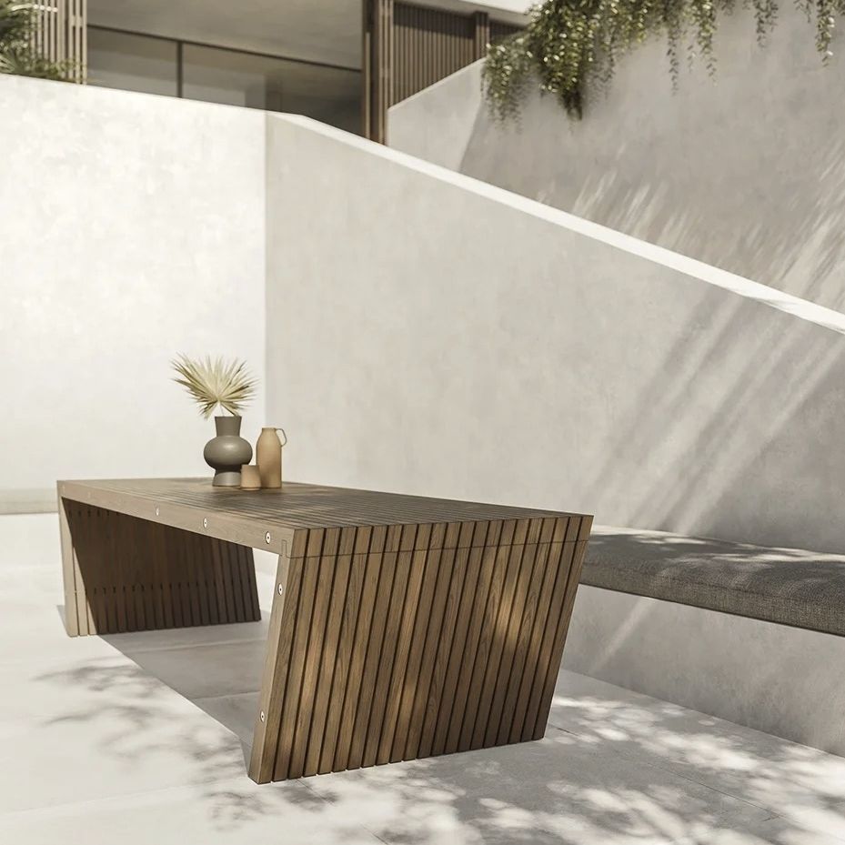 Contemporary table - PROJECT 08 - MODULNOVA - wooden / wooden base ...