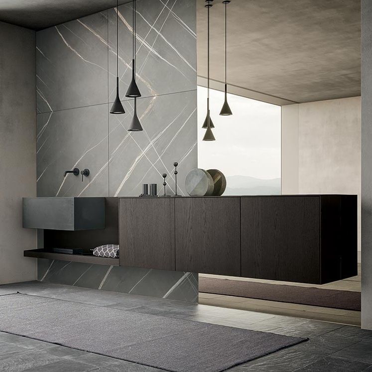 Wall-hung washbasin cabinet - MH6 - MODULNOVA - wooden / contemporary ...