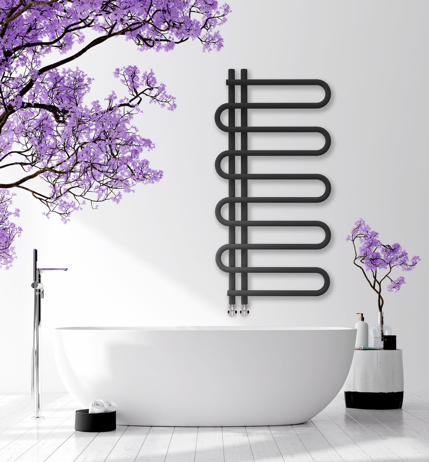 Hot water towel radiator - ®RIVER - RADOX - 0...500 w / 500 w ...