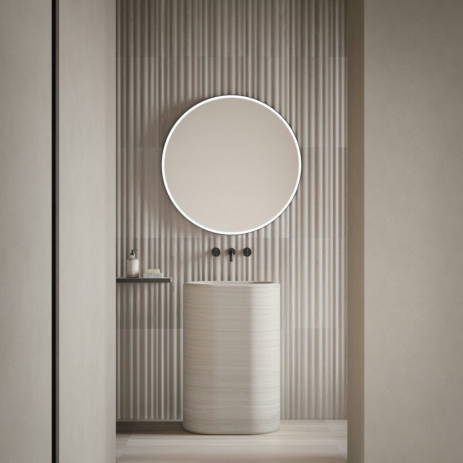 Wall-mounted washbasin - RAIN - Salvatori - marble / natural stone ...