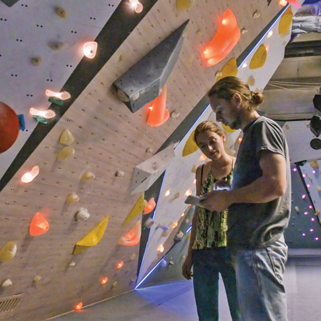 Fixed climbing wall - HARMONIZED SYSTEM - Walltopia - for public building