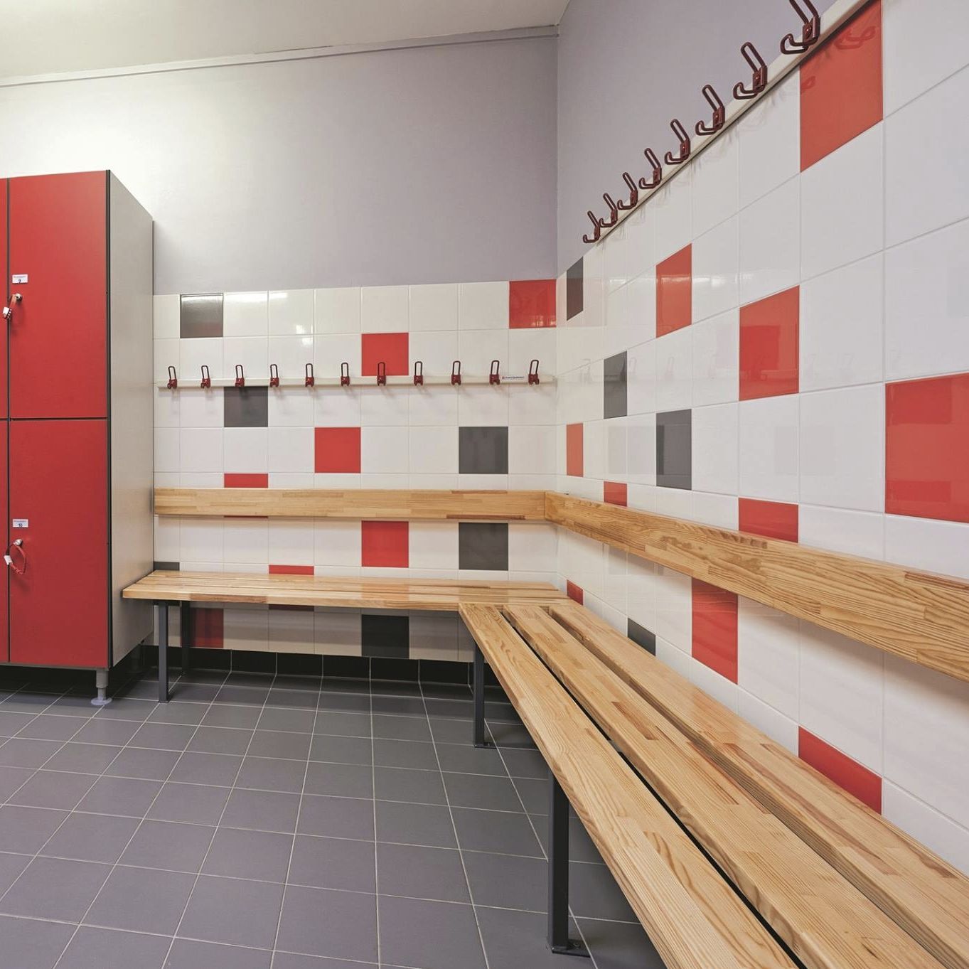 Contemporary locker room bench - 222.1 - FRANCE EQUIPEMENT - wooden ...