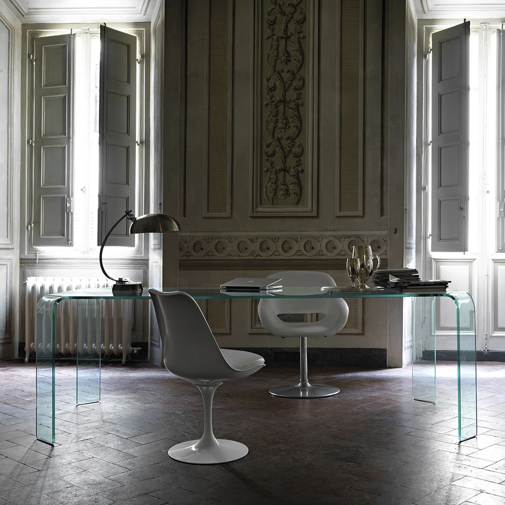 Contemporary dining table - RAGNO - FIAM ITALIA - curved glass / curver ...