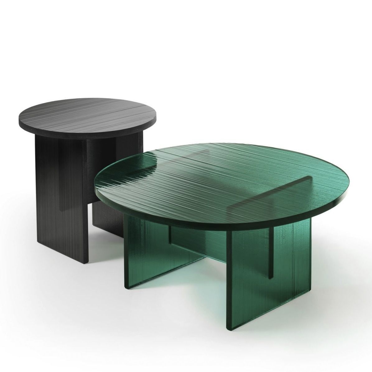 Contemporary coffee table - GLISS - FIAM ITALIA - bronze / glass ...