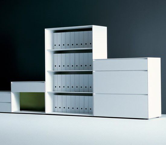 Low filing cabinet - BASIC - TECNO - tall / metal / with drawers